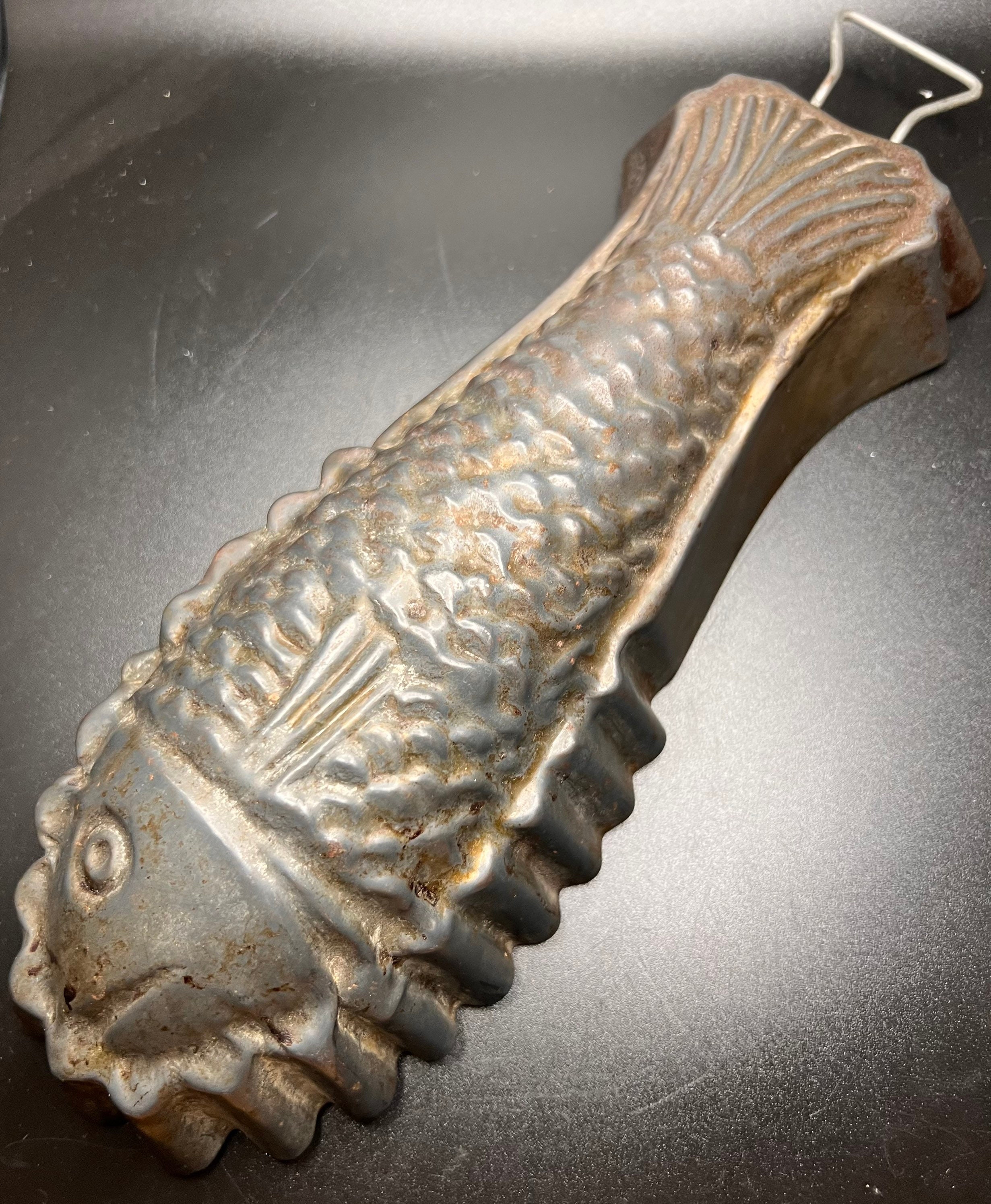 Vintage Tin Fish Mold Rustic Kitchen Decor - Etsy