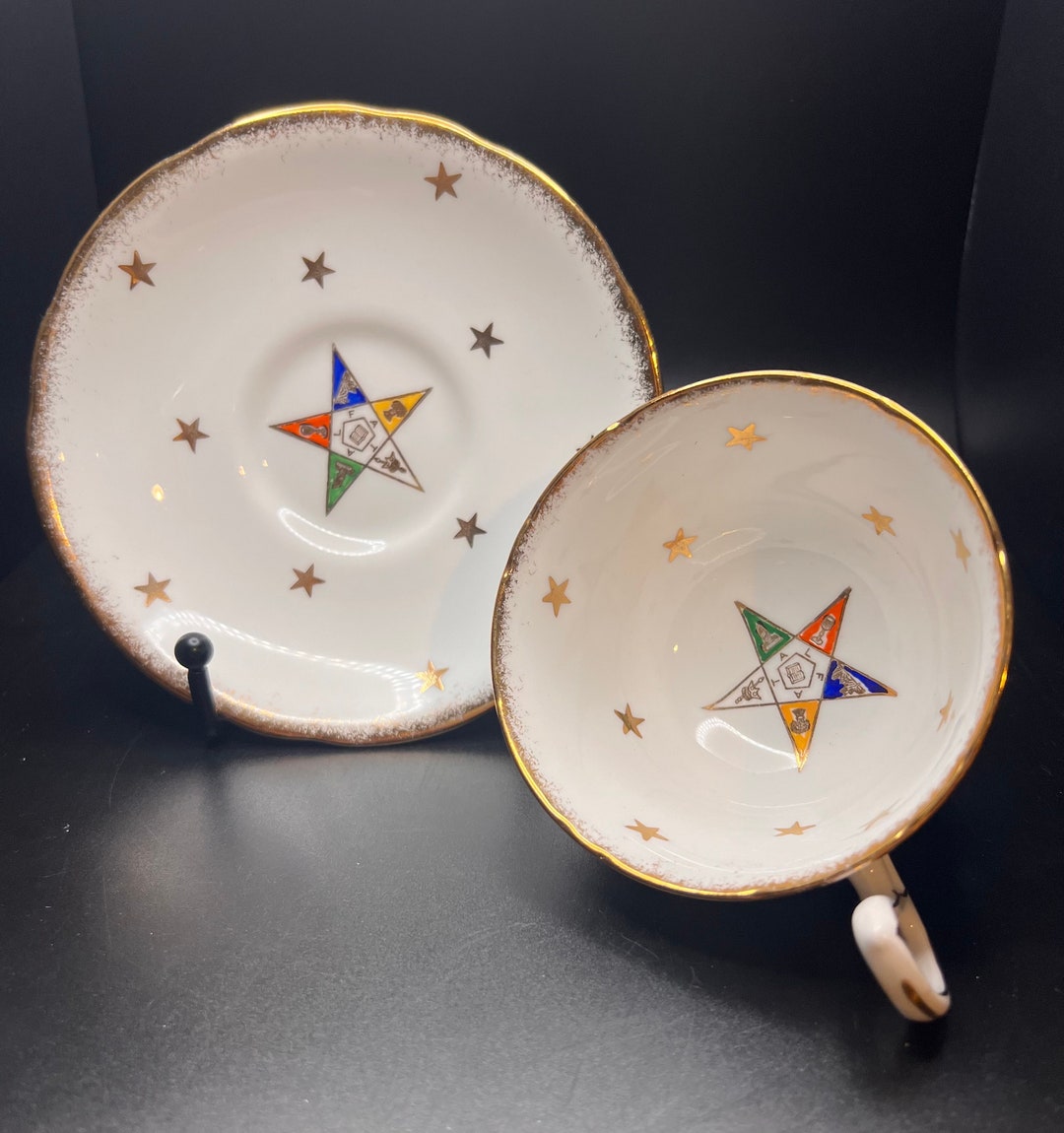 Vintage Order of the Eastern Star Cup & Saucer Set. OES - Etsy