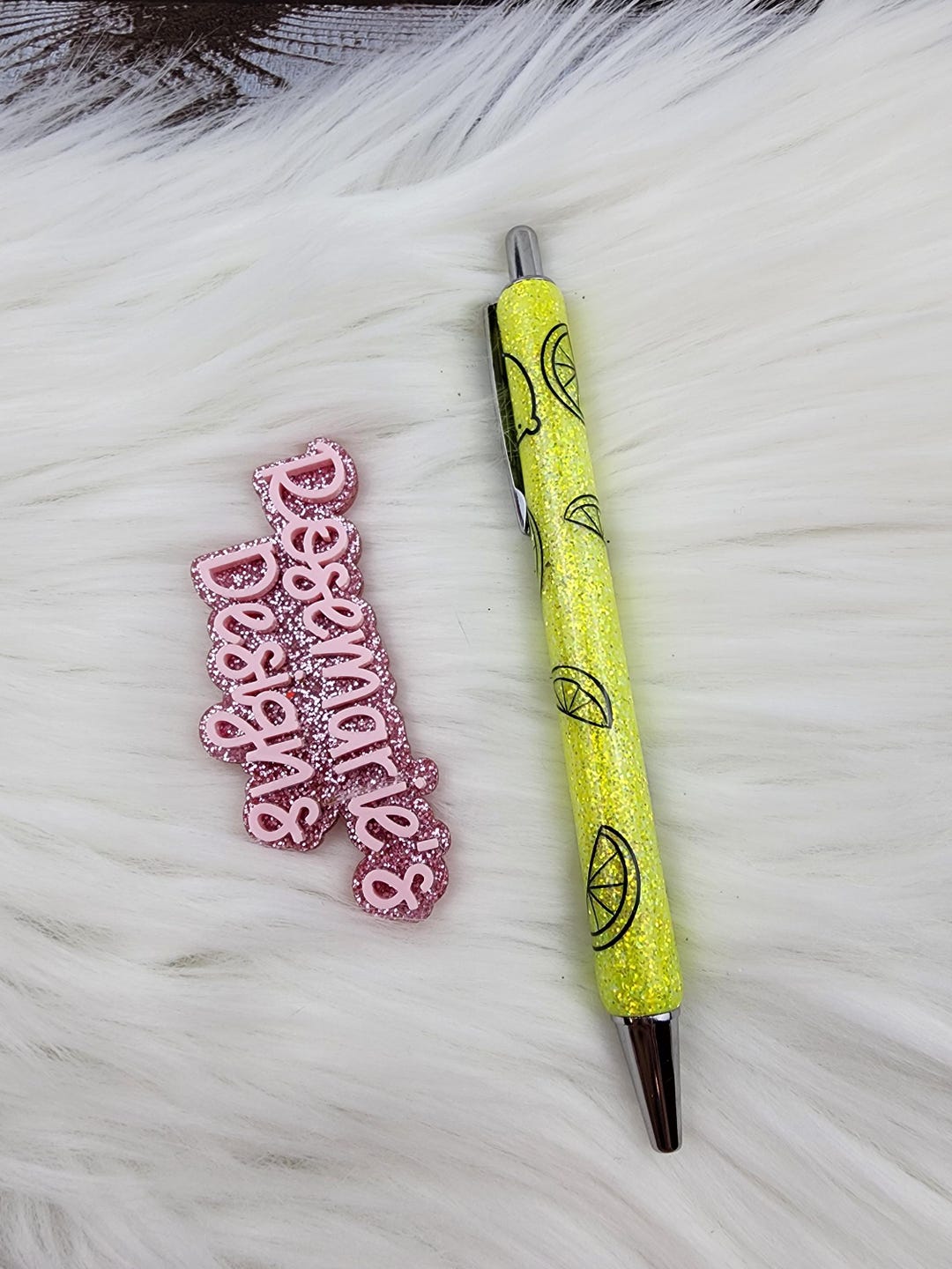 Lemon Glitter Pin Pen, Weeding Pen, Vinyl Pin Pen, Crafting Pen - Etsy