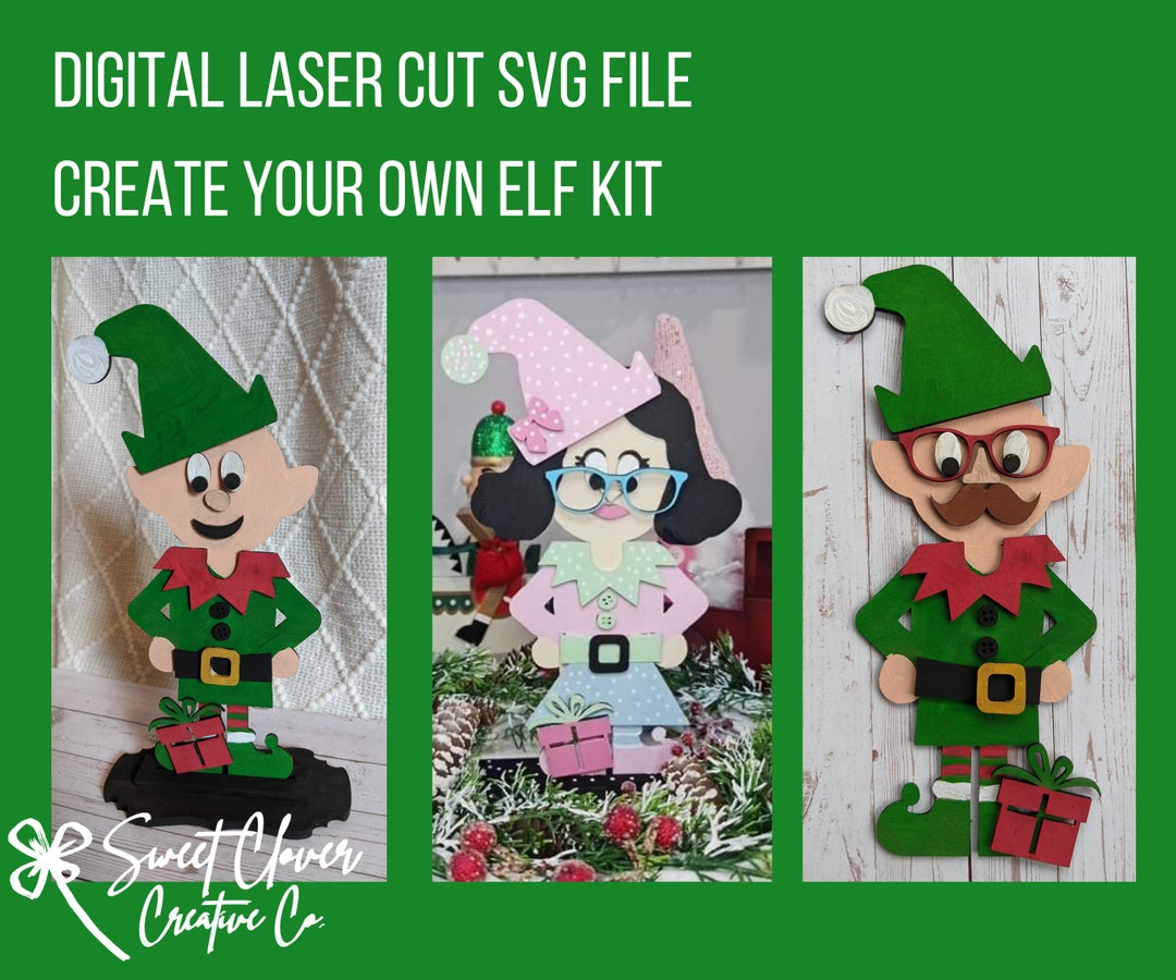 Elf Laser Cut File, Create Your Own, Glowforge Elf, Laser Cut File ...