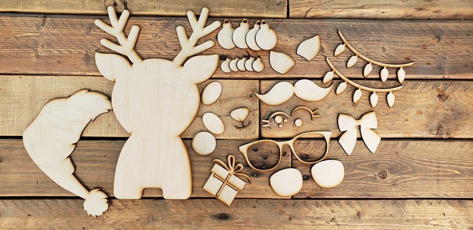 Reindeer Laser Cut File Create Your Own Glowforge Reindeer - Etsy