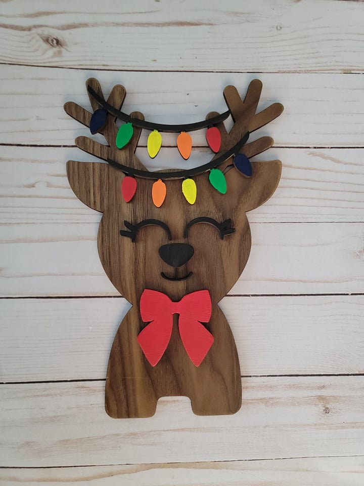 Reindeer Laser Cut File Create Your Own Glowforge Reindeer - Etsy