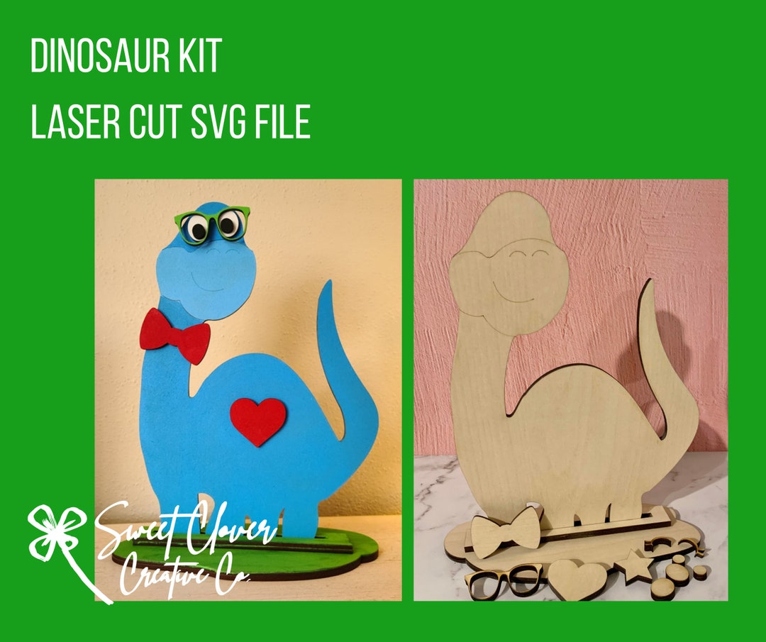 Dinosaur Laser Cut File, Kids Laser Cut File, Brontosaurus SVG ...