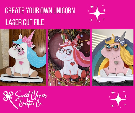 Unicorn Laser Cut File Kids Laser Cut File Unicorn SVG | Etsy