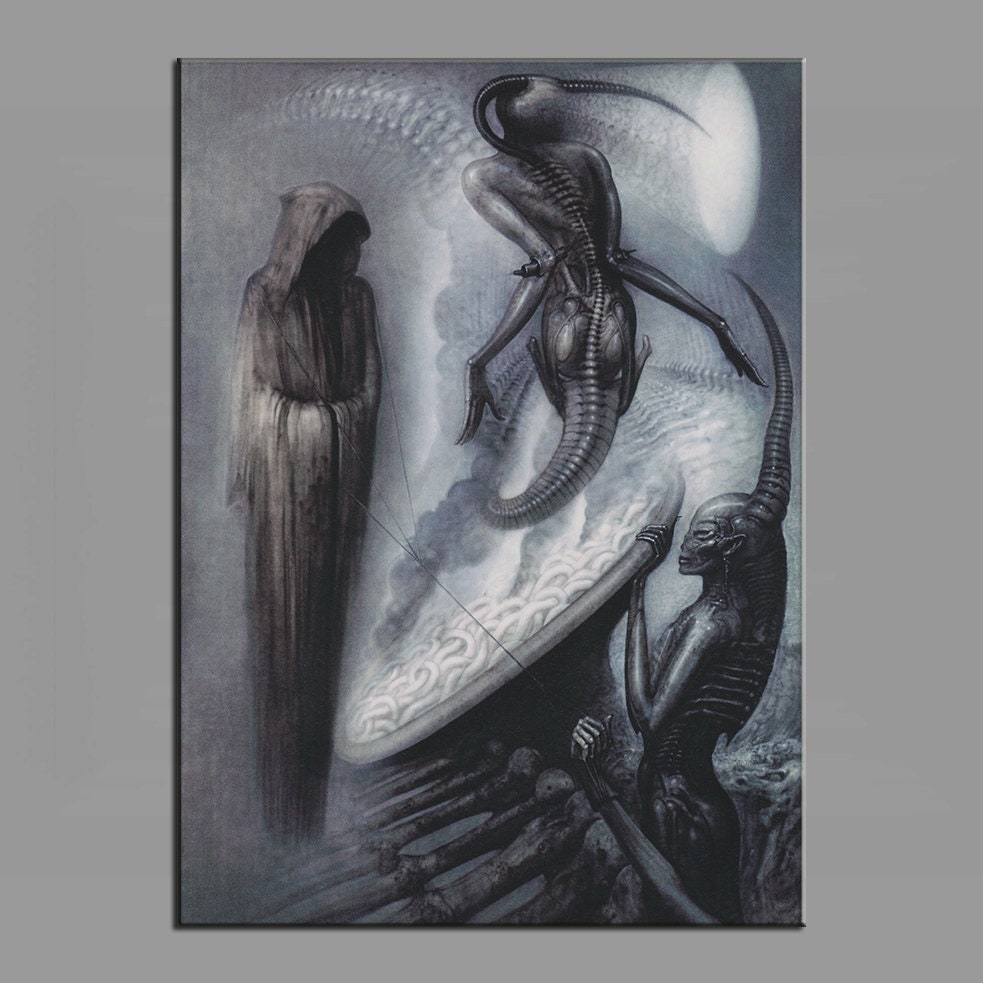 The Magus Giger Hans Rudolf Giger Alien Canvas Painting - Etsy