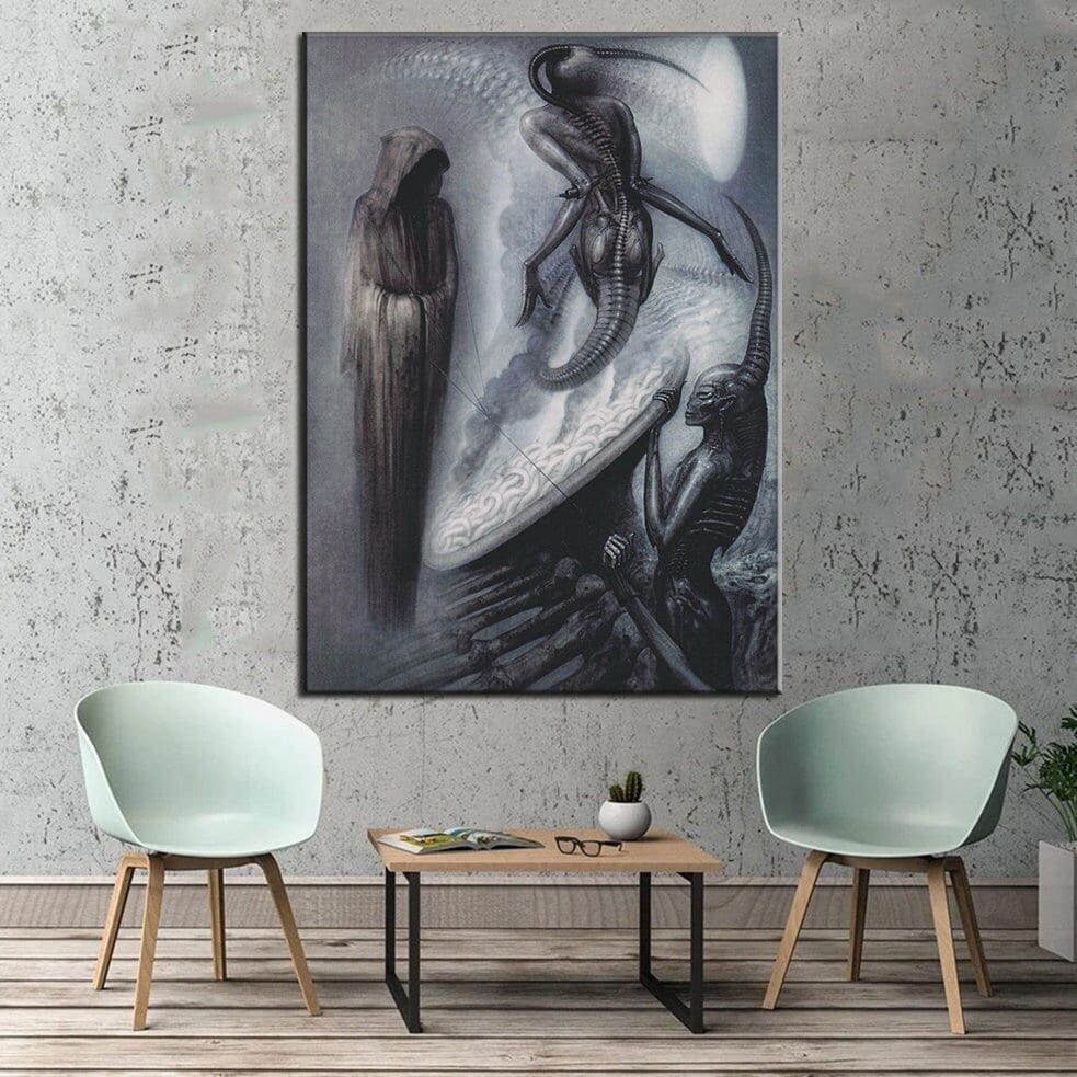 The Magus Giger Hans Rudolf Giger Alien Canvas Painting - Etsy