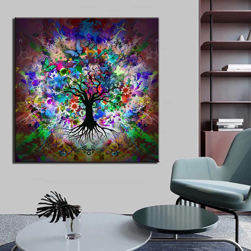 Tree of Life, Roots of Life, Joy, Enthusiasm, Dance of Colors, Abstrac ...