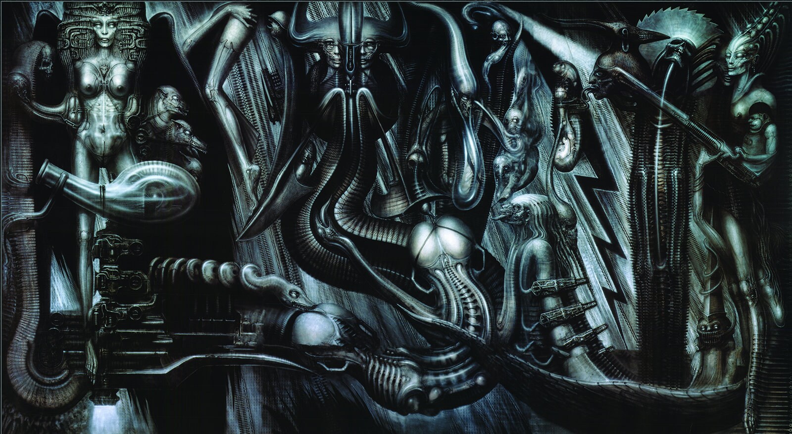 Giger Hans Rudolf Giger Alienoil Painting Canvas Painting - Etsy