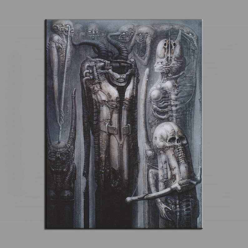 Necronomicon Giger Hans Rudolf Giger Alien Canvas - Etsy