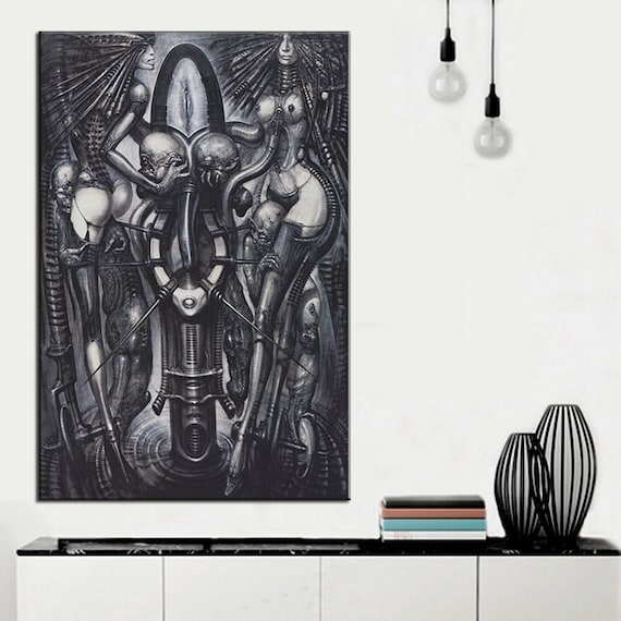 HR Giger Witches Dance Alien Vintage Oil Painting Canvas - Etsy