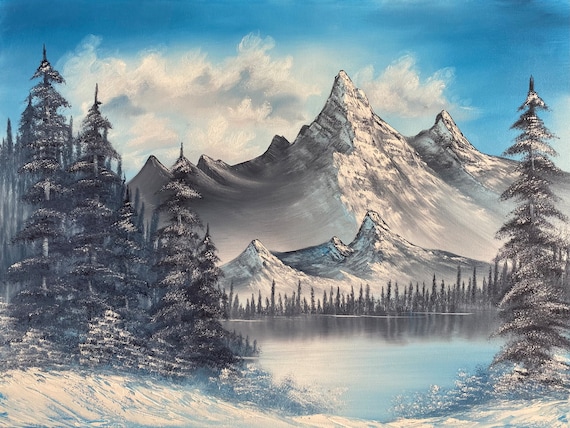 Bob Ross Winter Paintings