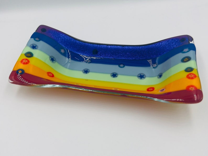 Handmade Glass Plate Rainbow - Etsy