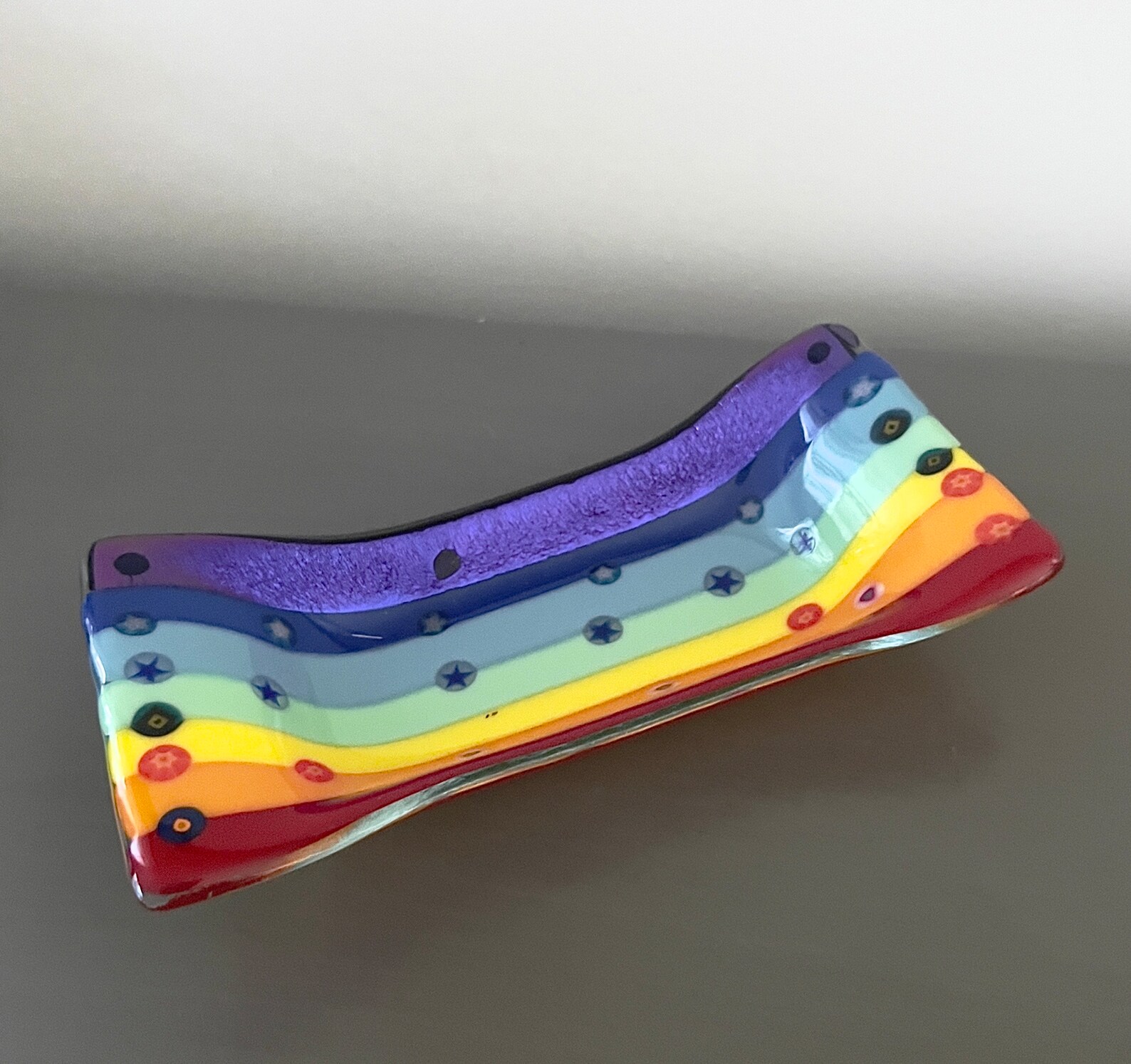 Handmade Glass Plate Rainbow - Etsy