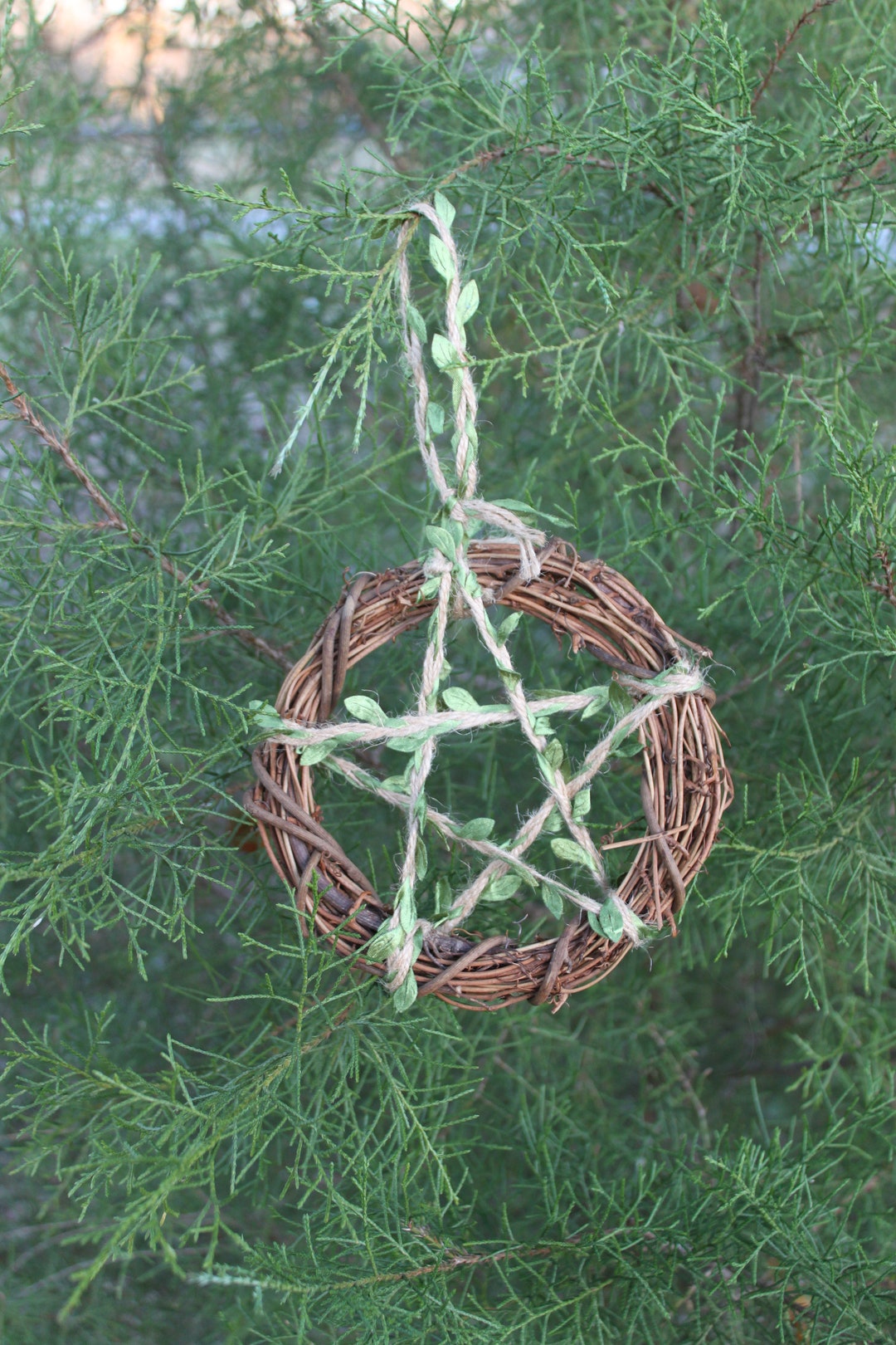 Pentacle Grapevine Wreath, 6 Inches, Witch Decor, Pagan, Wicca, Wiccan ...