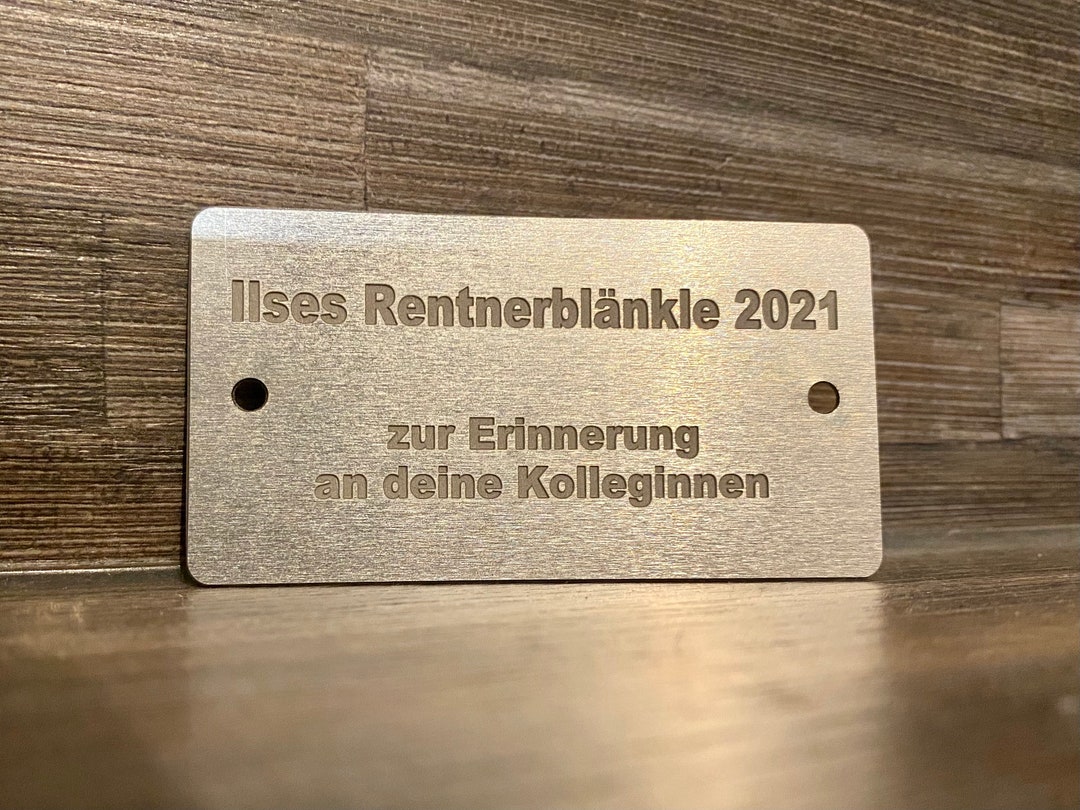 Aluminium Shield With Individual Engraving - Etsy