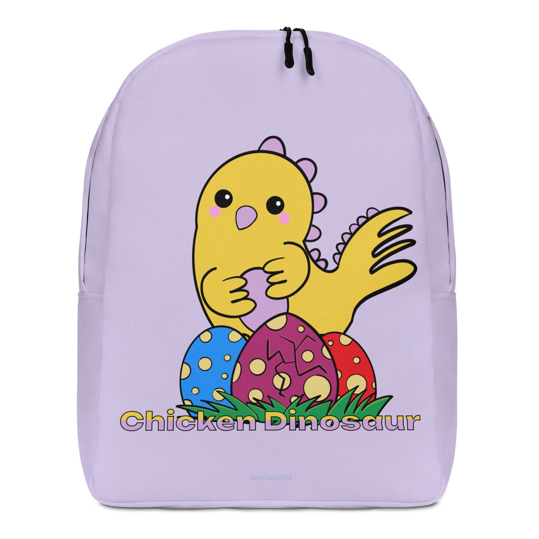 Cómic de dibujos animados de dinosaurio de pollo Mochila de - Etsy España
