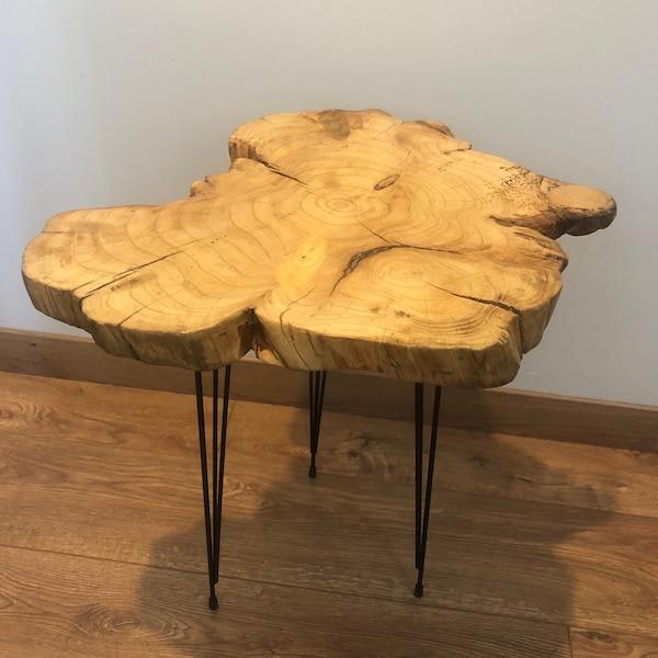 Log End Table - Etsy