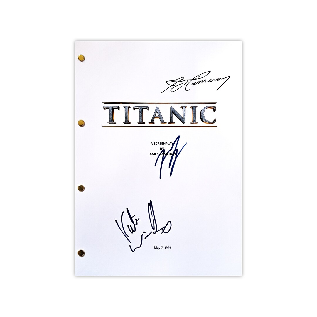 Titanic Script Signed - Etsy