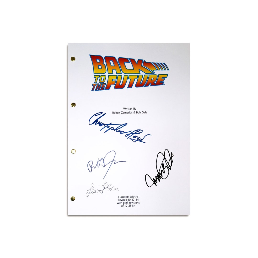 Back to the Future Script Signed - Etsy