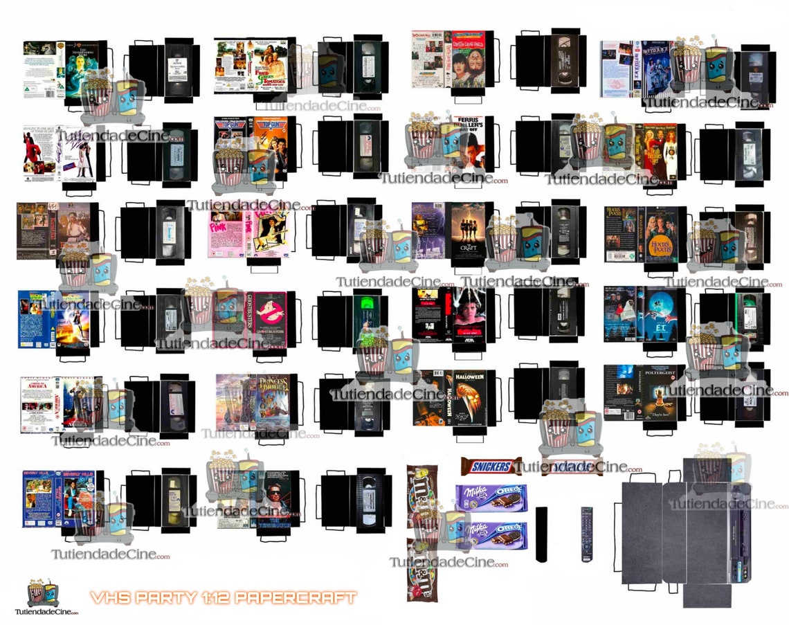 VHS Movie Collection 1:12 Papercraft - Etsy