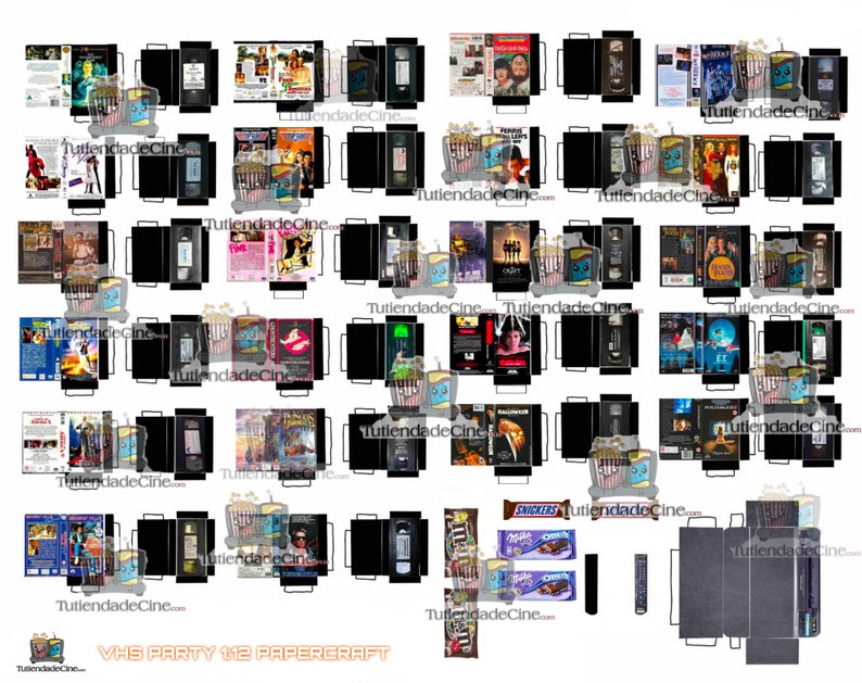 VHS Movie Collection 1:12 Papercraft - Etsy