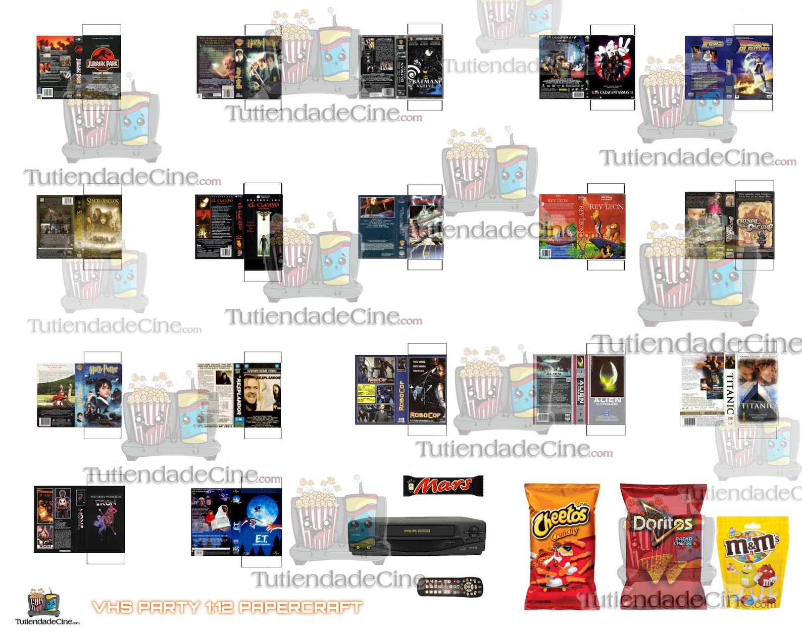 VHS Movie Collection 1:12 Papercraft 2 - Etsy