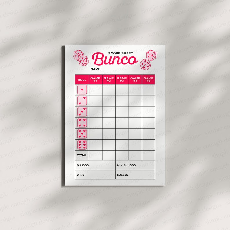 Valentine's Bunco 3-pack | Valentines Bunco | Printable Valentines ...