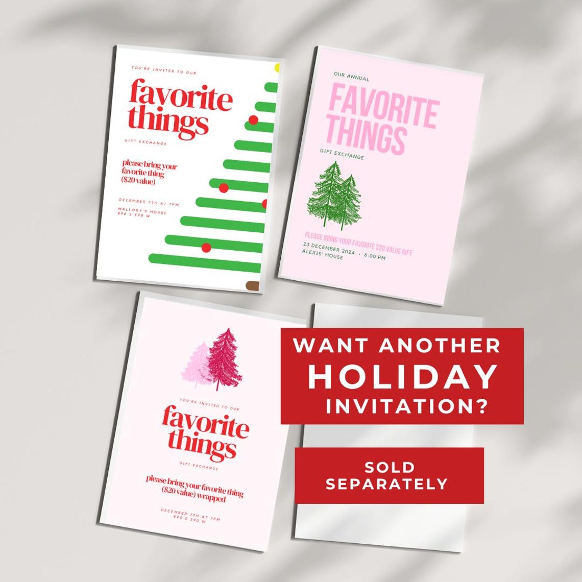 Gift Exchange Invite | Secret Santa Gift Exchange Invite | White ...