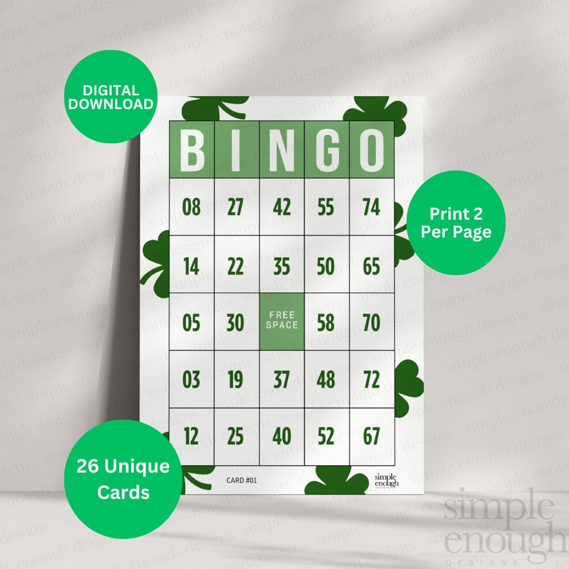 March Bingo Cards | St. Patricks Day Bingo | Printable Bingo Cards | St ...