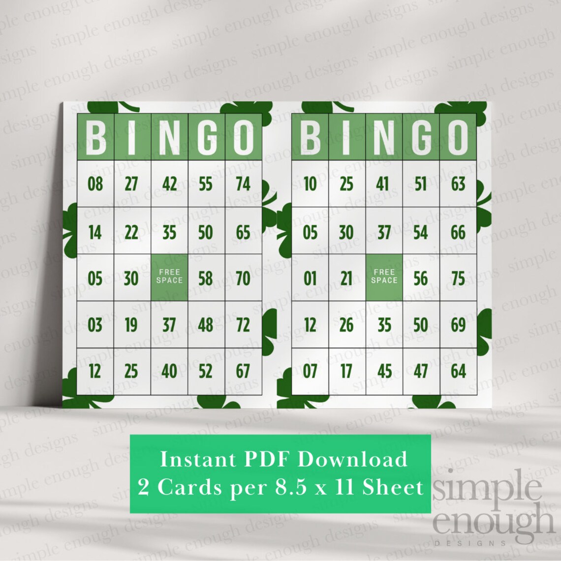 March Bingo Cards | St. Patricks Day Bingo | Printable Bingo Cards | St ...