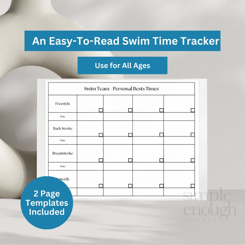 Swim Speedster Chart | Printable Swimteam Tracker | Swim Team Stroke ...