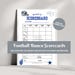 Gray Blue Star Football Bunco Cards | Downloadable Bunco Cards ...