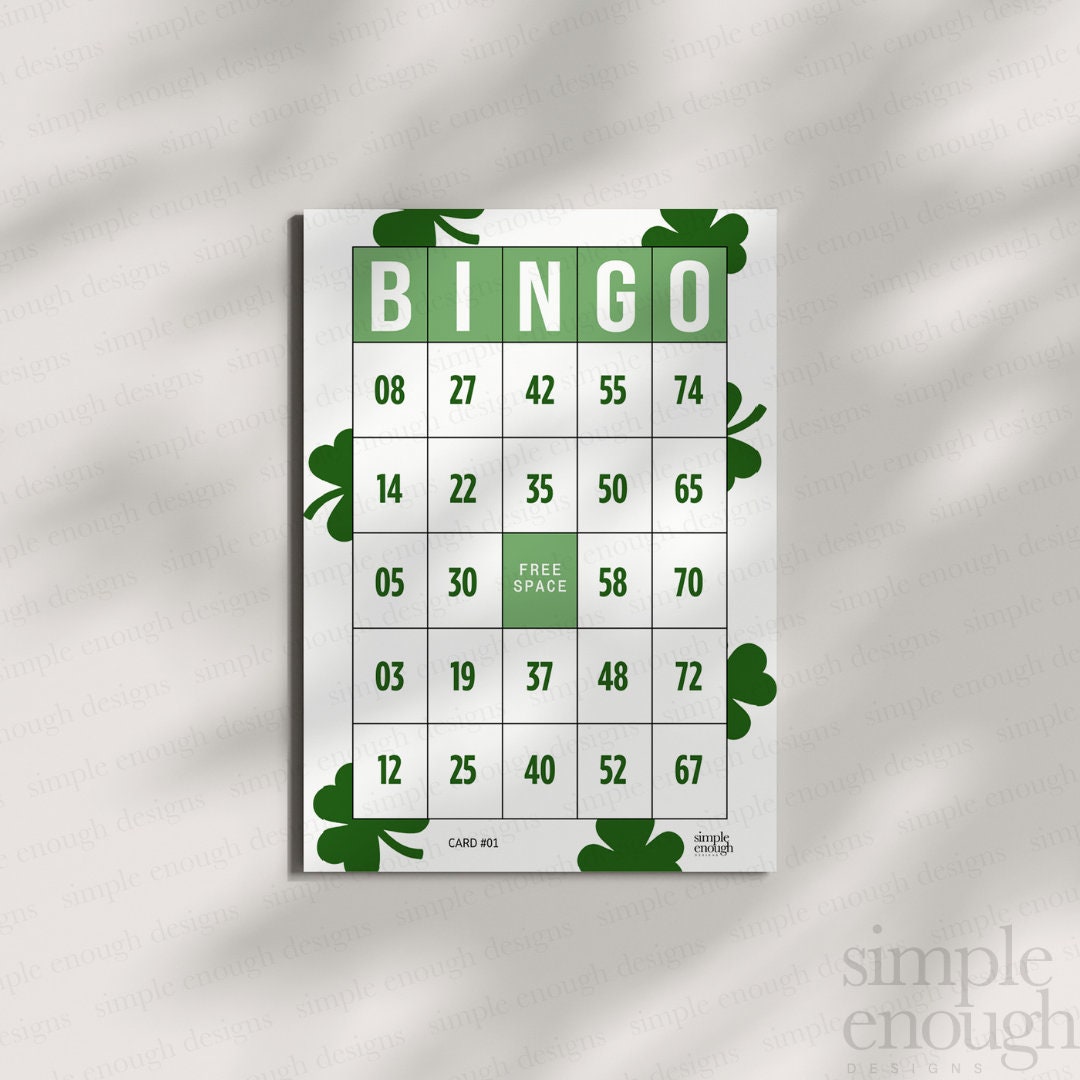 March Bingo Cards | St. Patricks Day Bingo | Printable Bingo Cards | St ...