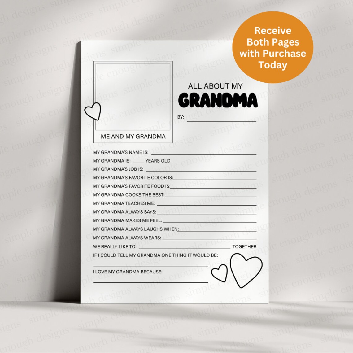 All About My Grandpa Printable | Grandpa Questionnaire | Grandma ...