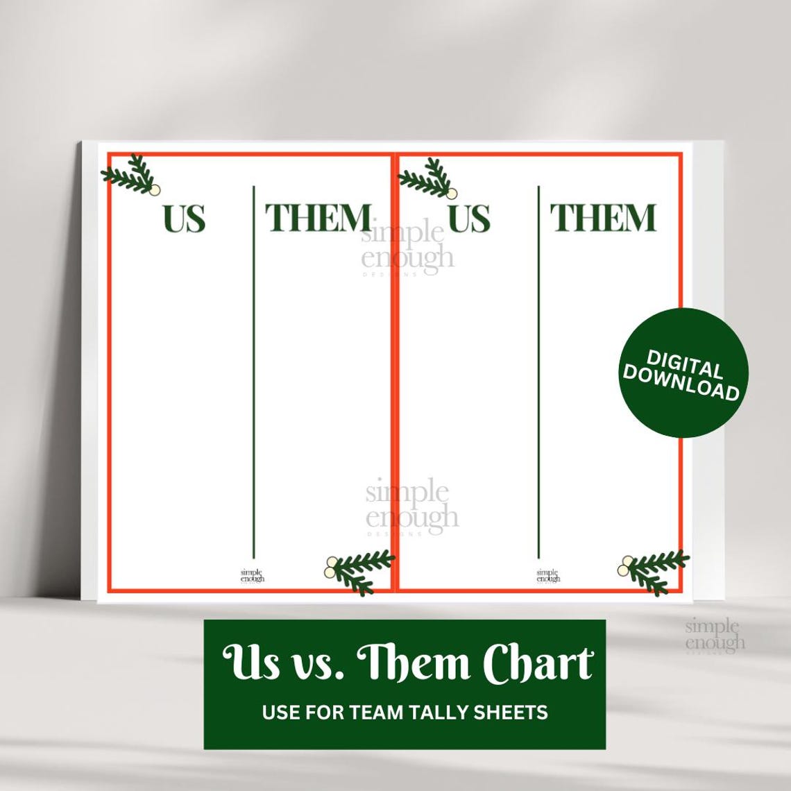 Christmas Bunco Game | Bunco Score Sheets Christmas | Christmas Bunco ...