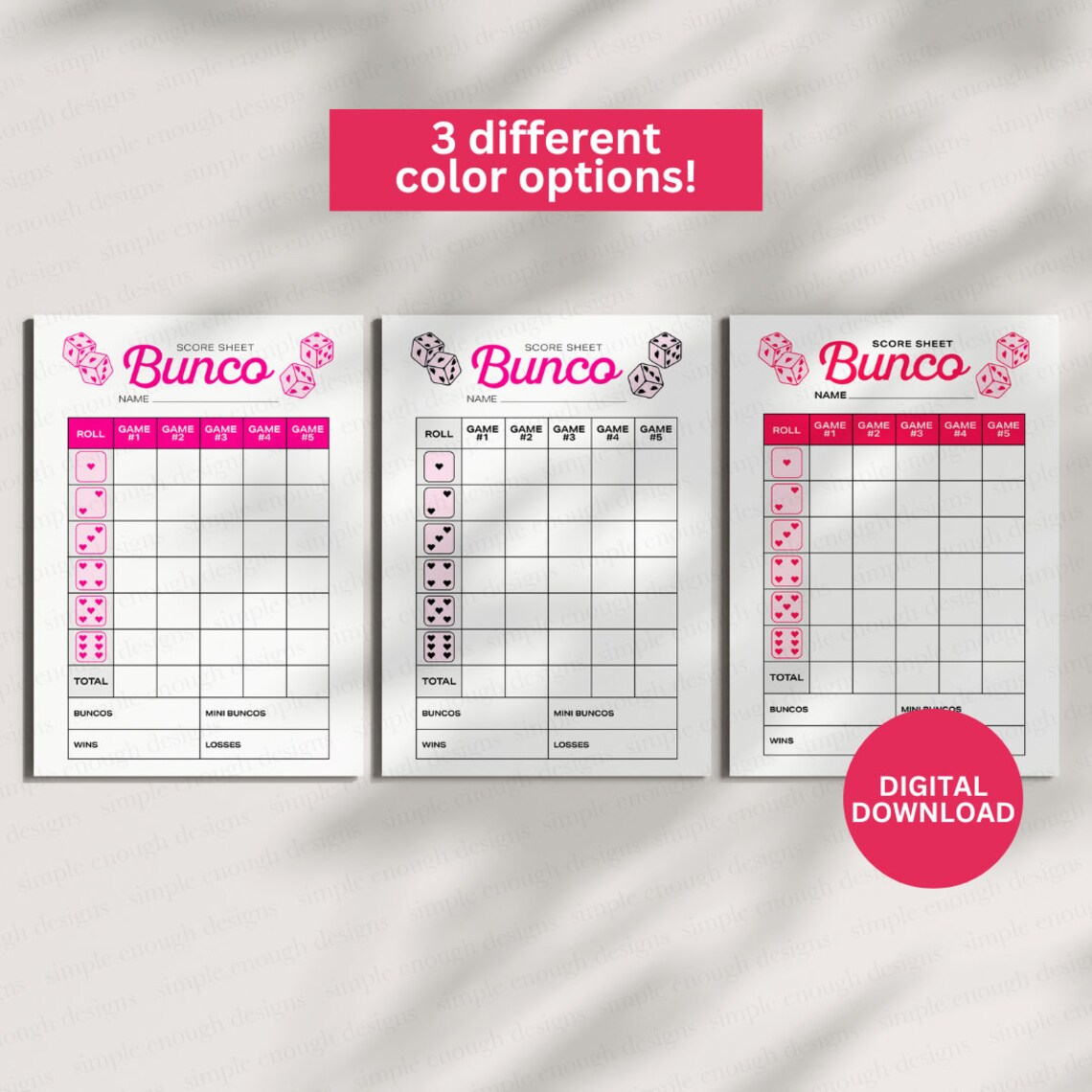 Valentine's Bunco 3-pack | Valentines Bunco | Printable Valentines ...