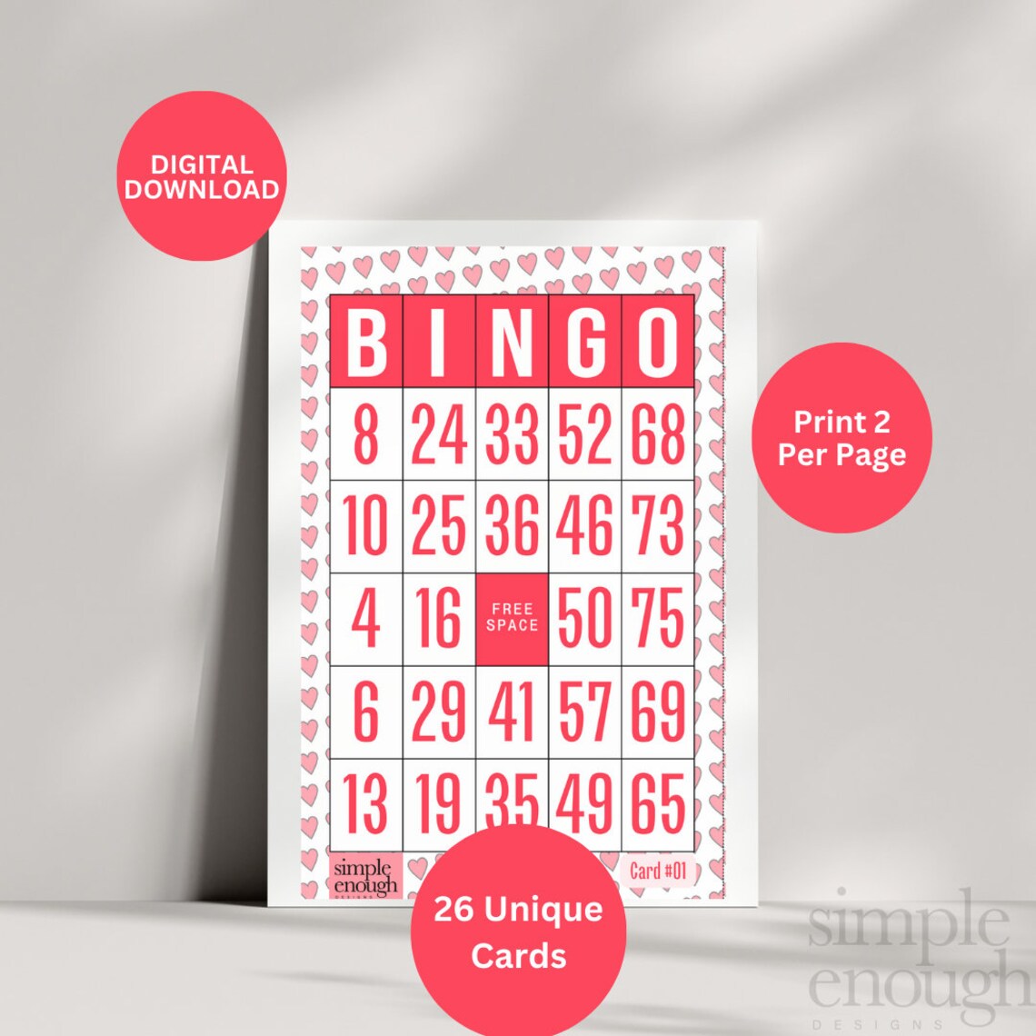 Valentines Day Bingo Cards | Printable Valentines Bingo| Valentines ...