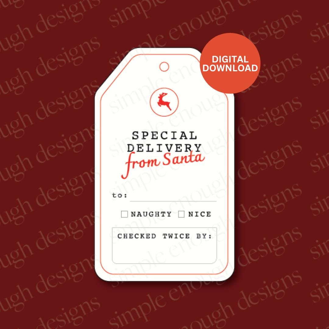 Downloadable Santa Labels | Custom From Santa Labels | From Santa ...