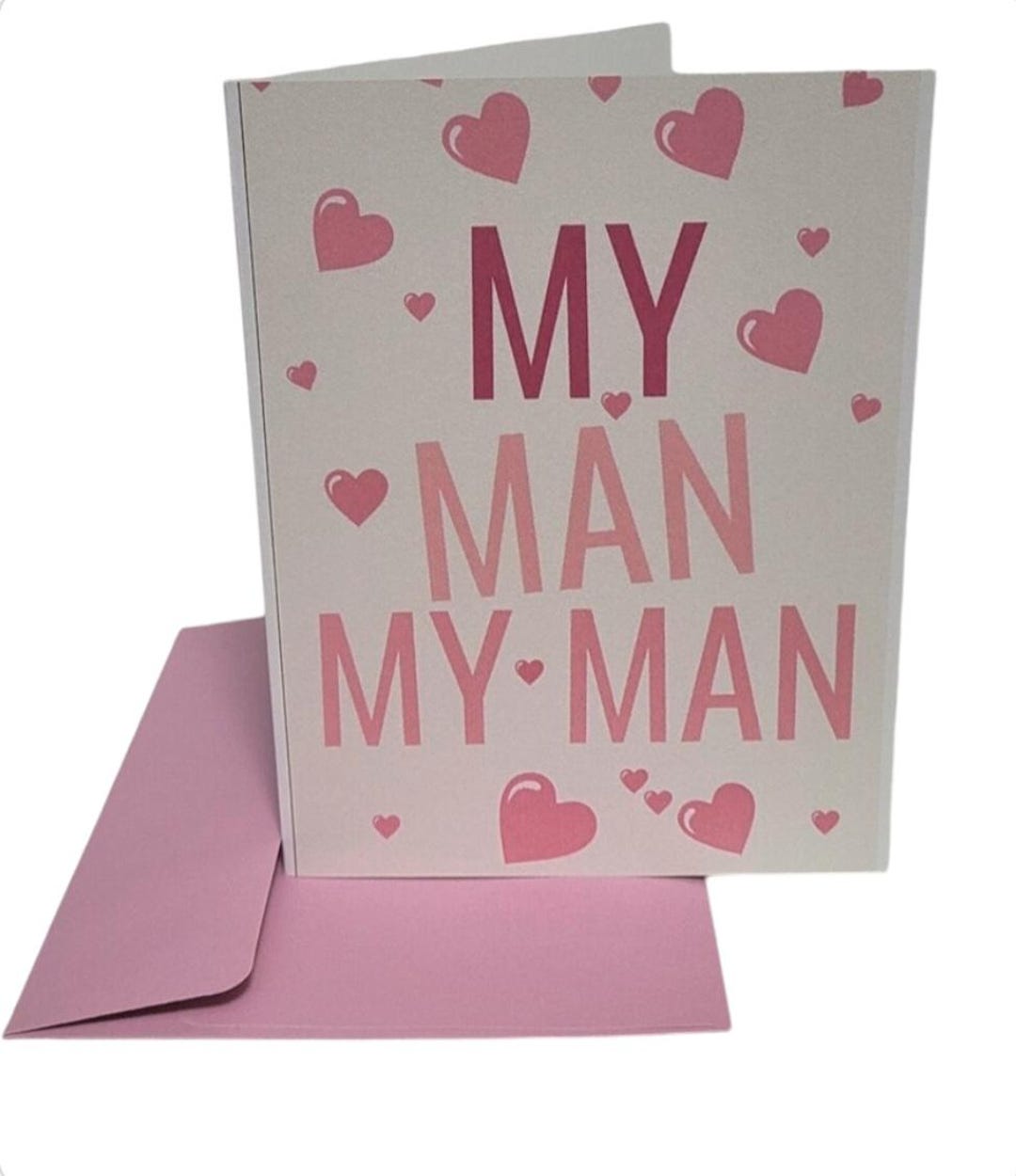 Happy Sweetest Day Card, My Man, My Man Card, Heart Card, Pink Card ...