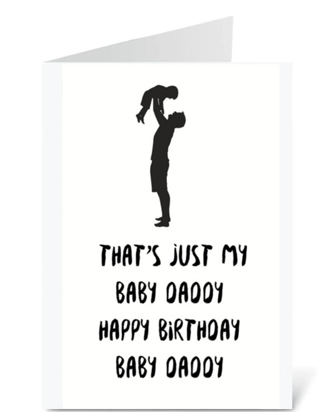 Happy Birthday Card, Birthday Cards, Baby Daddy Birthday Card, Husband ...
