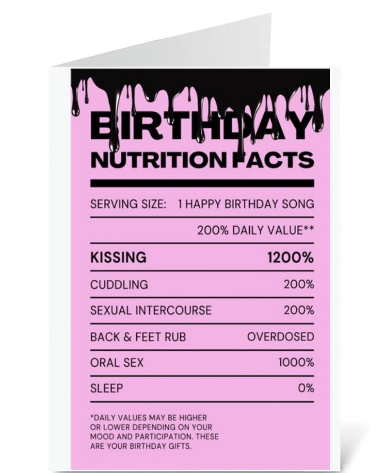 Happy Birthday Card/ Nutrition Birthday Card/ Freaky Birthday - Etsy