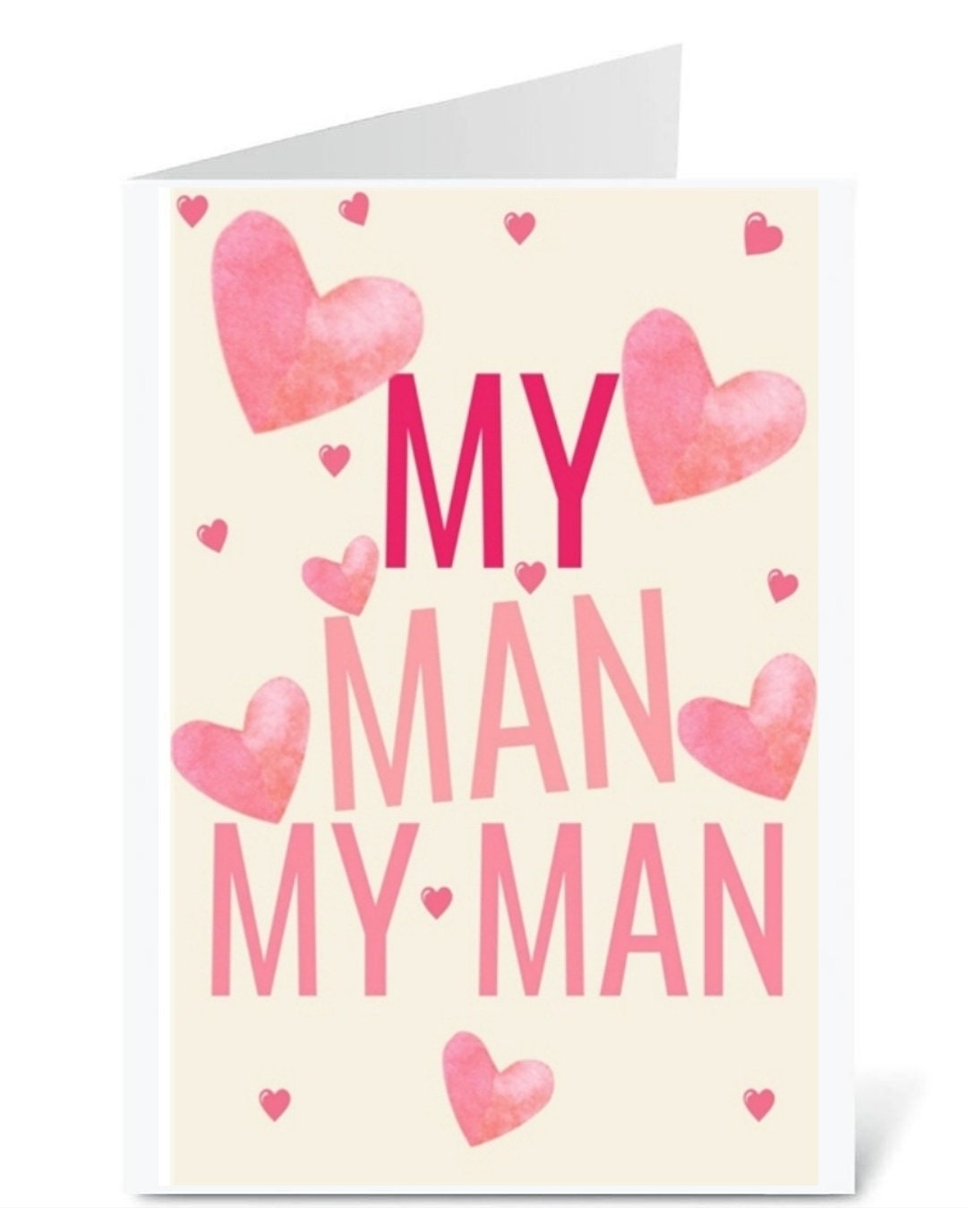 Happy Sweetest Day Card My Man My Man Card Heart Card Pink - Etsy