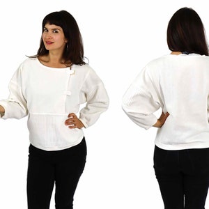 White Goth "straitjacket" Baggy Oversized 1980's Batwing Workout ...