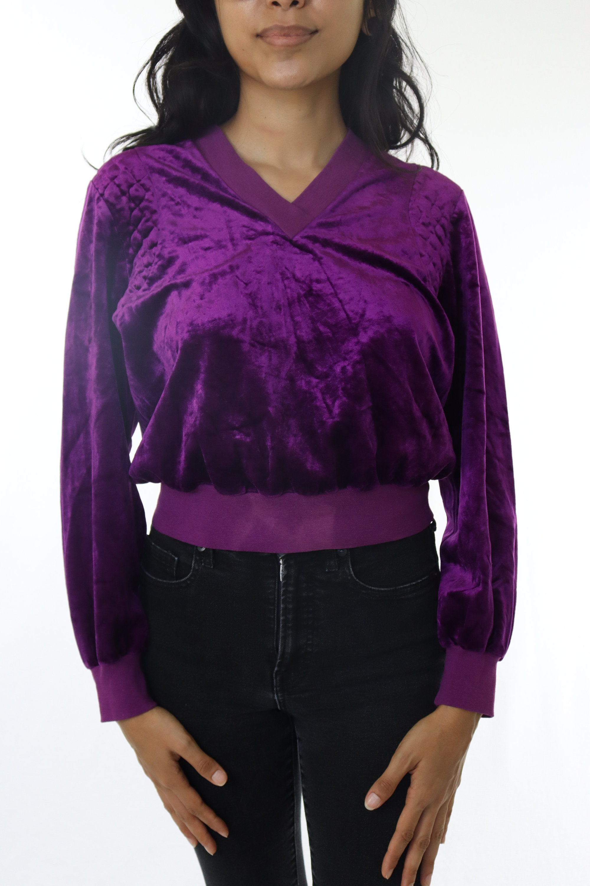 Purple Fairycore Velvet Violet Velour Witchy Glam Rock - Etsy