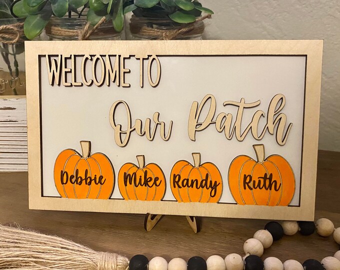 Personalized Welcome to Our Patch Sign / Fall Decor / Pumpkin Patch ...