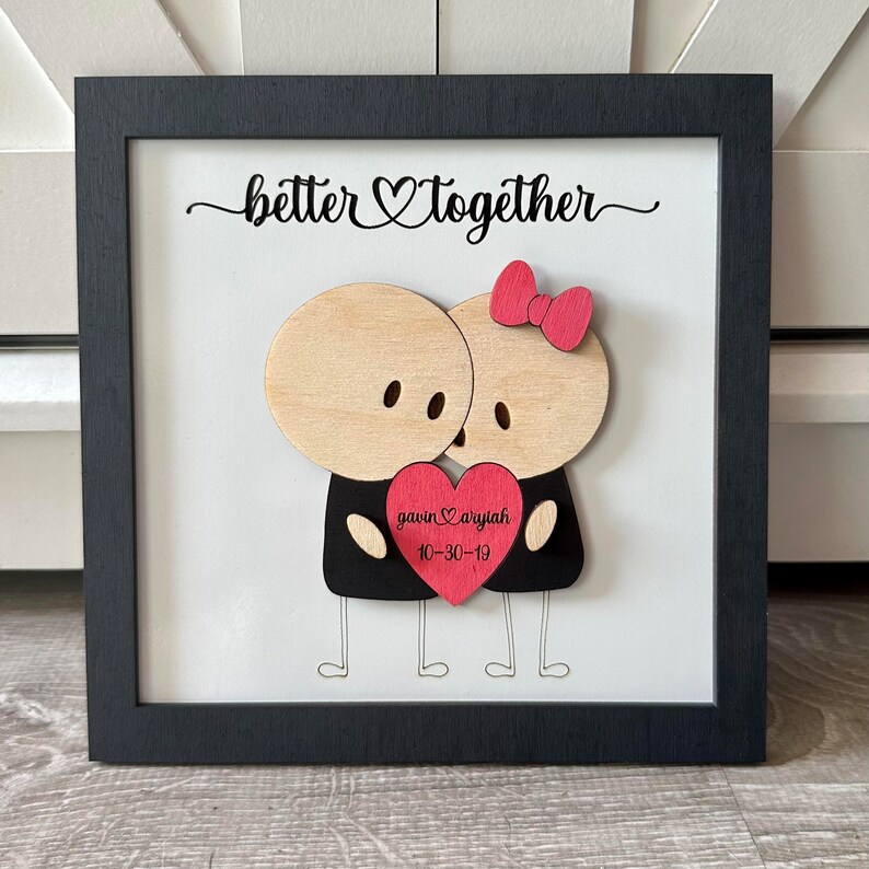 Personalized Couple Wooden Sign, Anniversary Gift for Her/him ...