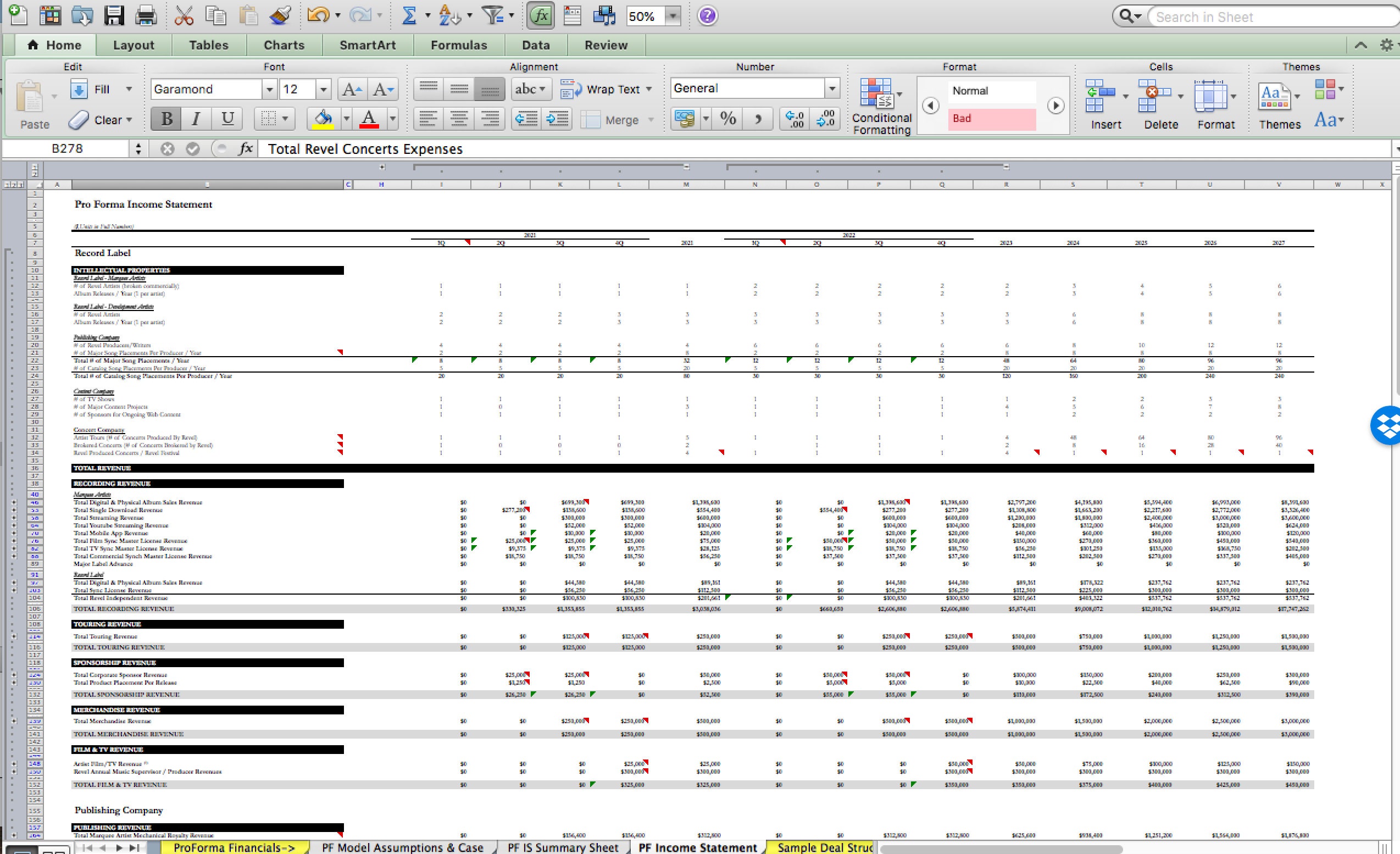 Template Financial Excel Model for Your Company - Etsy