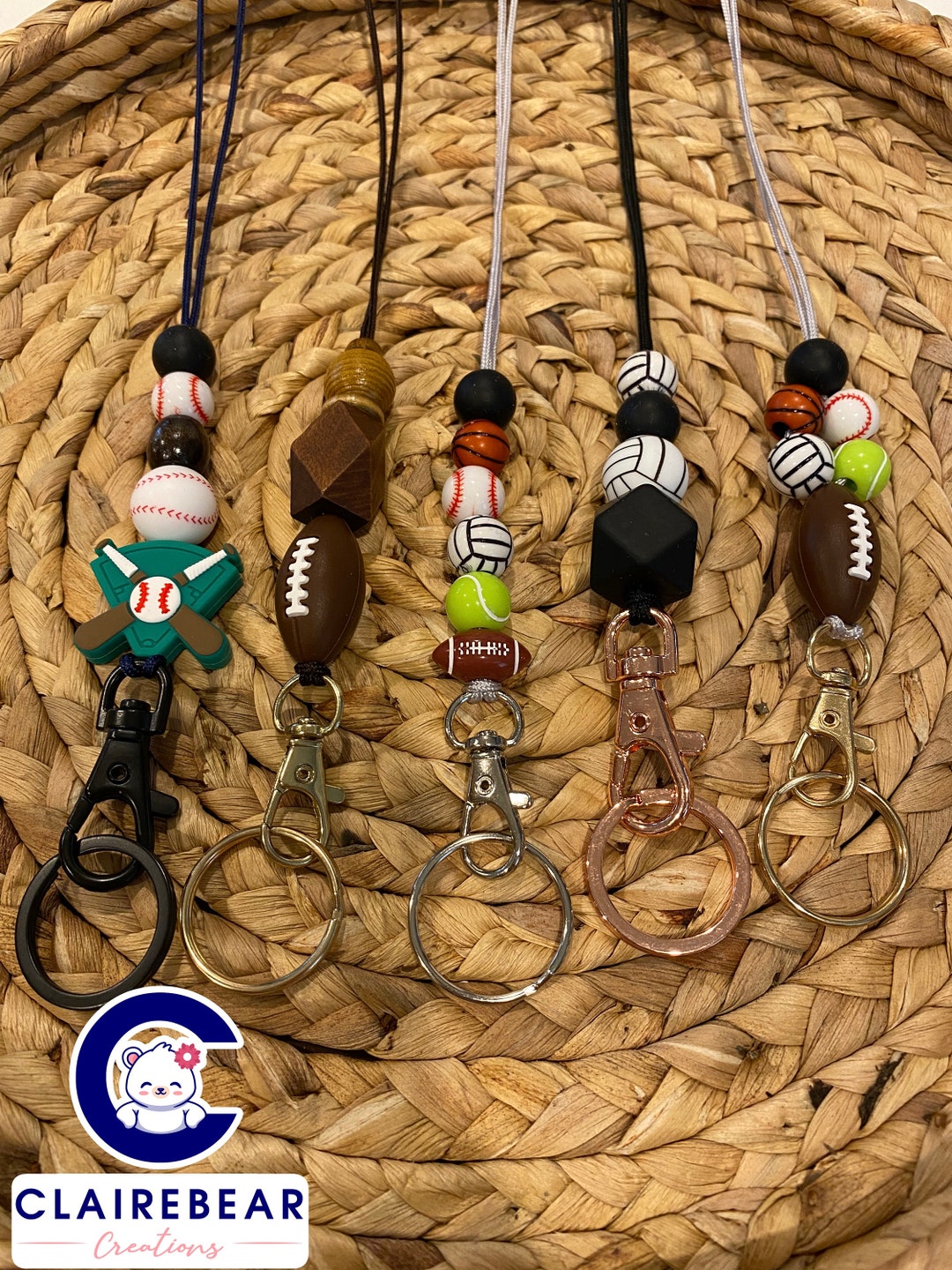Sports-style Beaded Lanyard, Lanyard Necklace, ID Lanyard, Badge ...