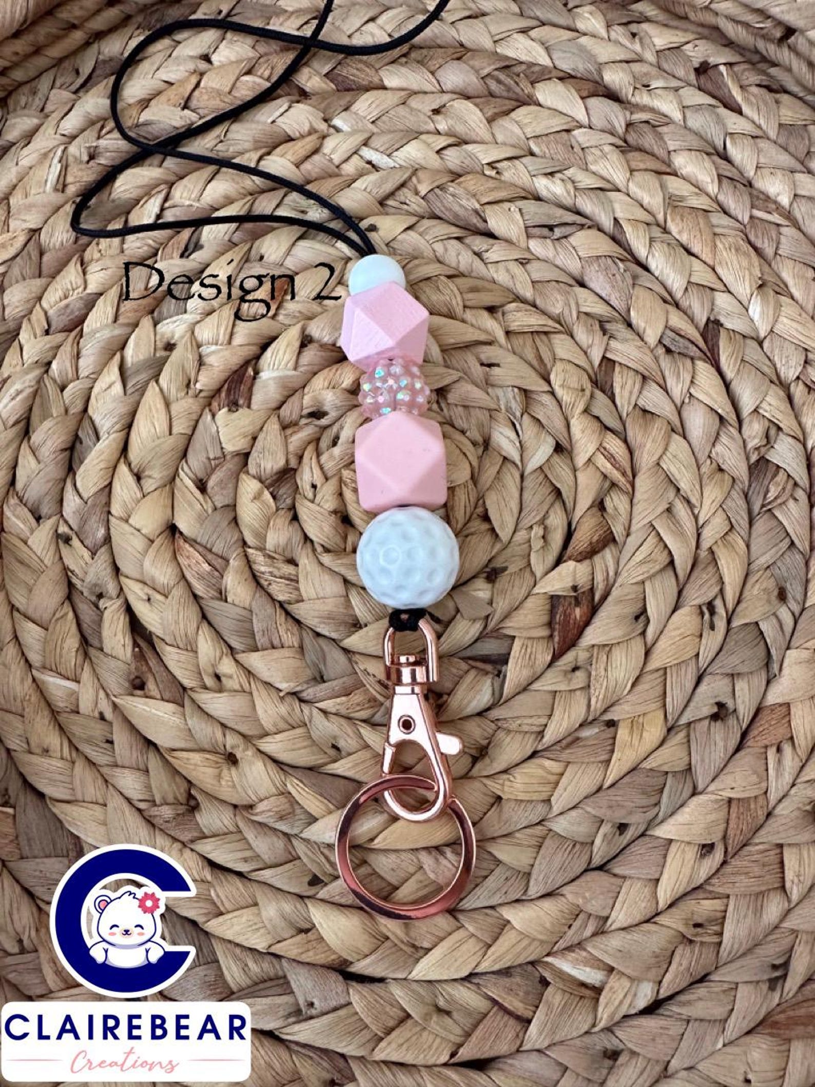 Sports-style Beaded Lanyard, Pickleball Lanyard, Golf Lanyard, ID ...