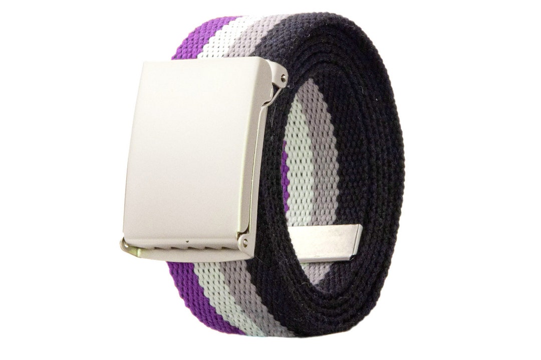 Asexual Flag Canvas Belt With Metal Buckle Etsy